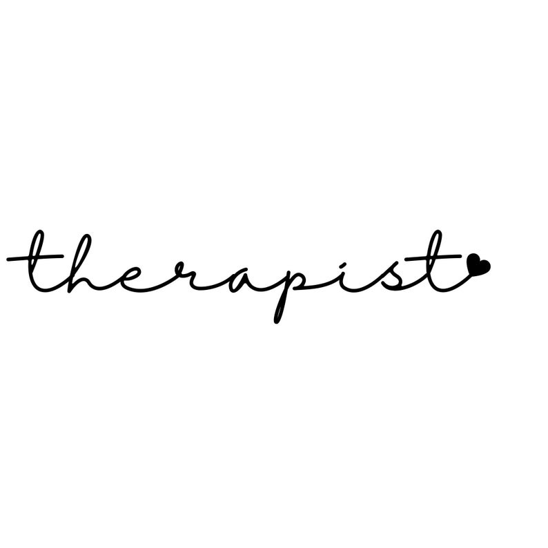 Therapist Script Word PNG, Digital File, Occupation, Therapy, Popular ...