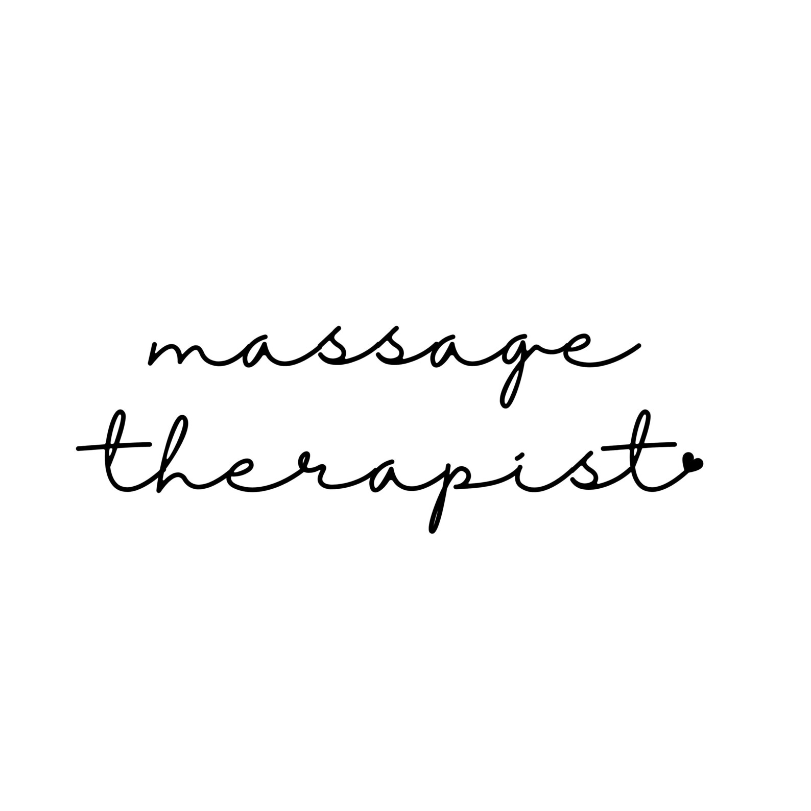 Massage Therapist Script Word PNG, Digital File, Occupation, Popular ...