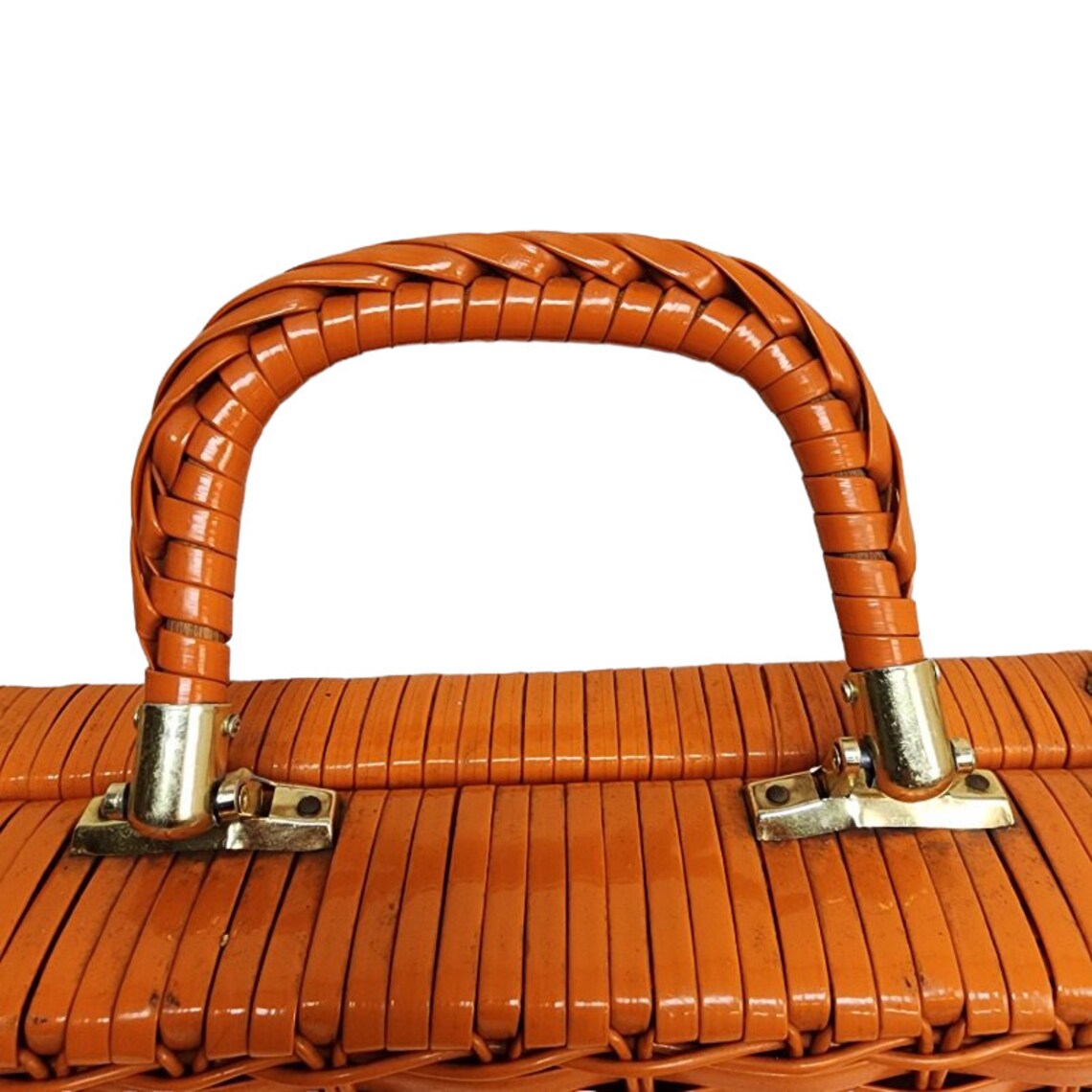 Retro Orange Woven Vinyl Briefcase Attache Case - Etsy