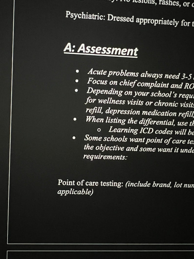 SOAP Note Guide - Upper Respiratory Infection - Etsy