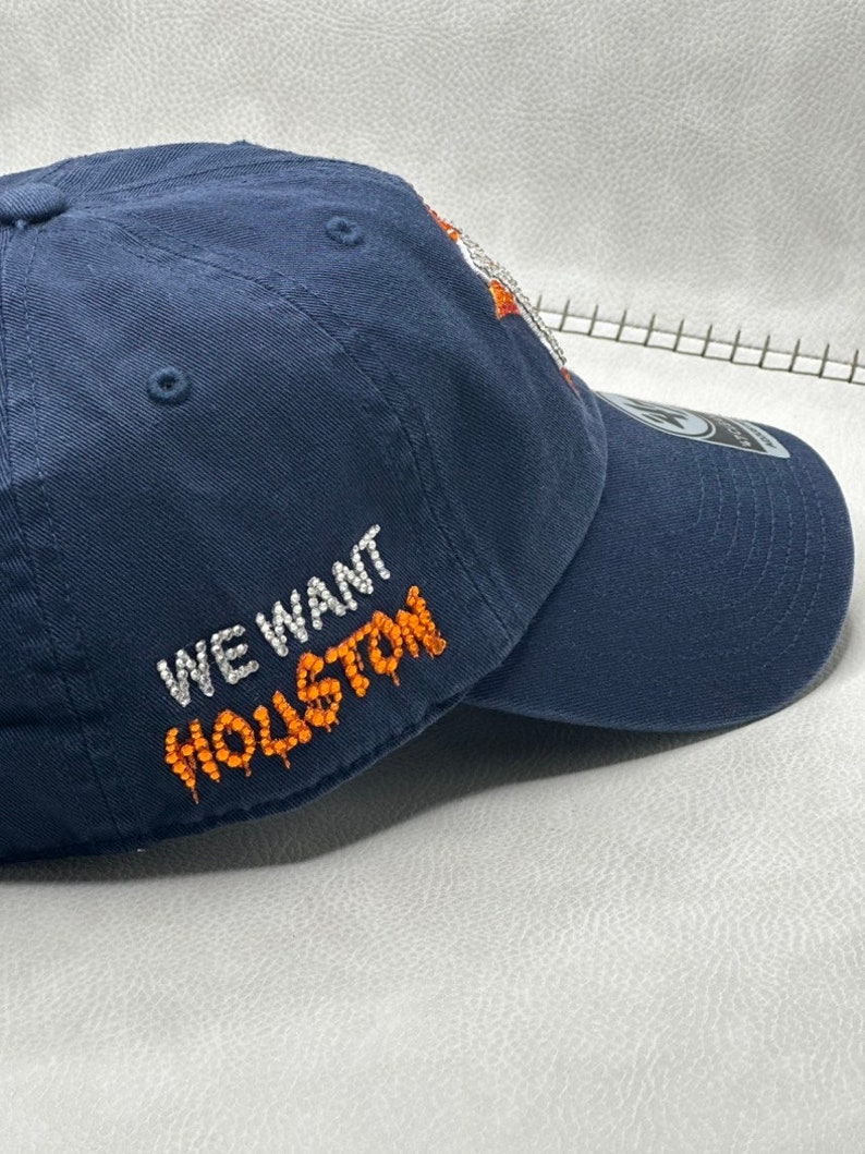 We Want Houston Bling Hat Houston Swarovski Crystals Hat - Etsy