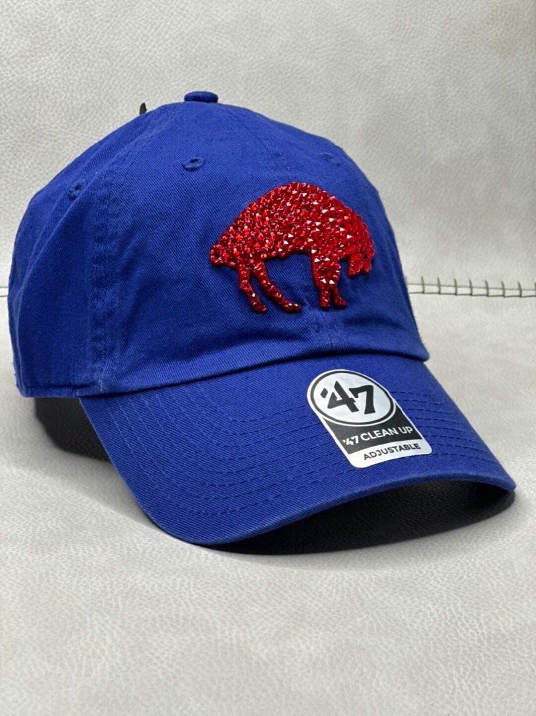 Royal Blue BUF Bills Throwback Bling Hat Swarovski Crystals Sports Hat ...