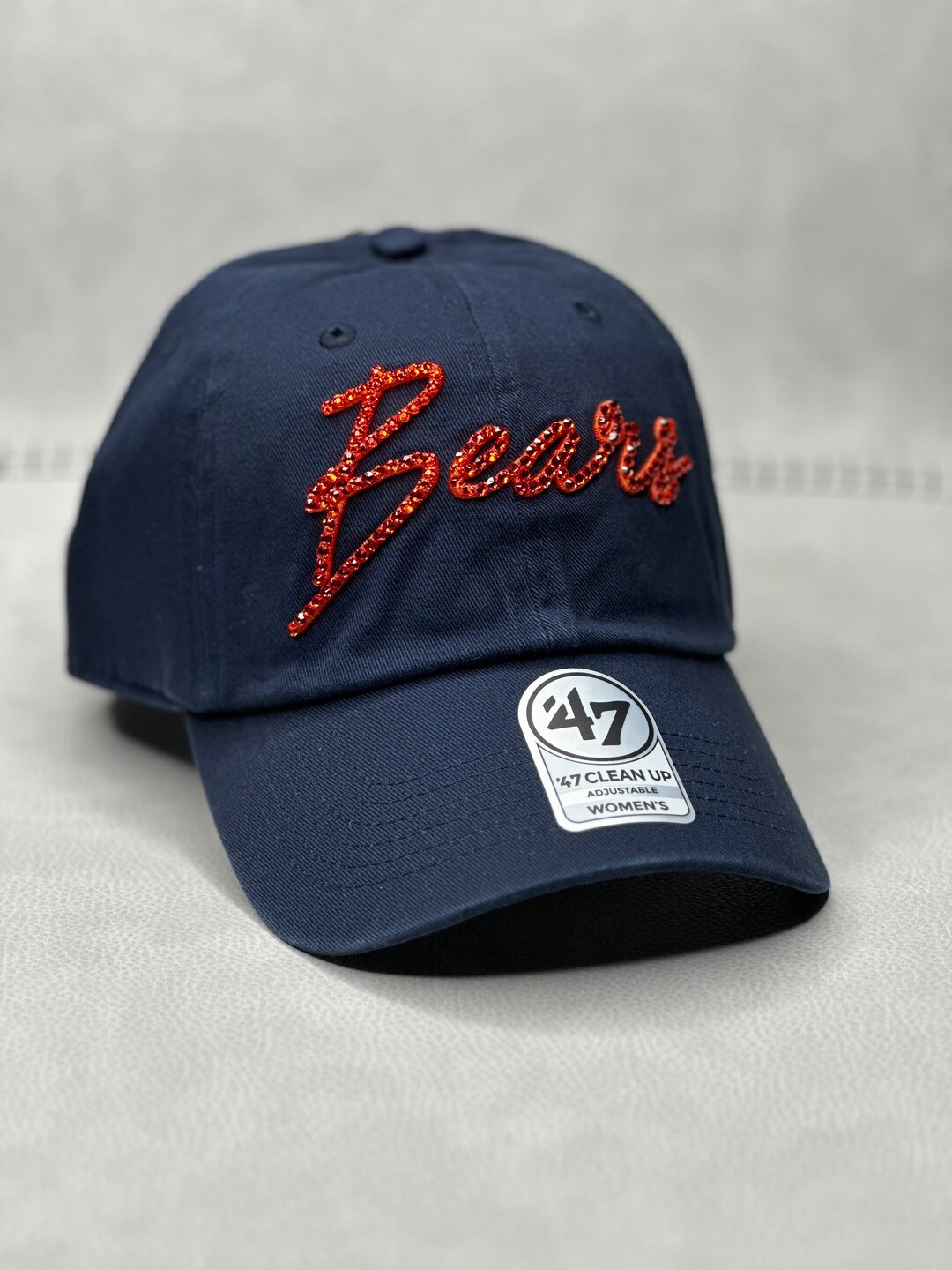 Navy CHI Bears Script Bling Hat Swarovski Crystals Sports - Etsy