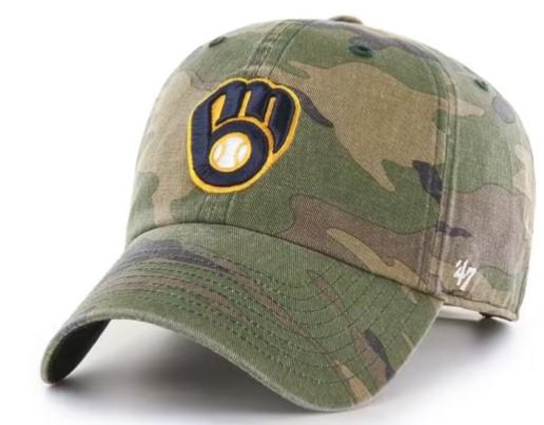 Camo Milwaukee Brewers Bling Hat |swarovski Crystals | Rhinestone Brew ...