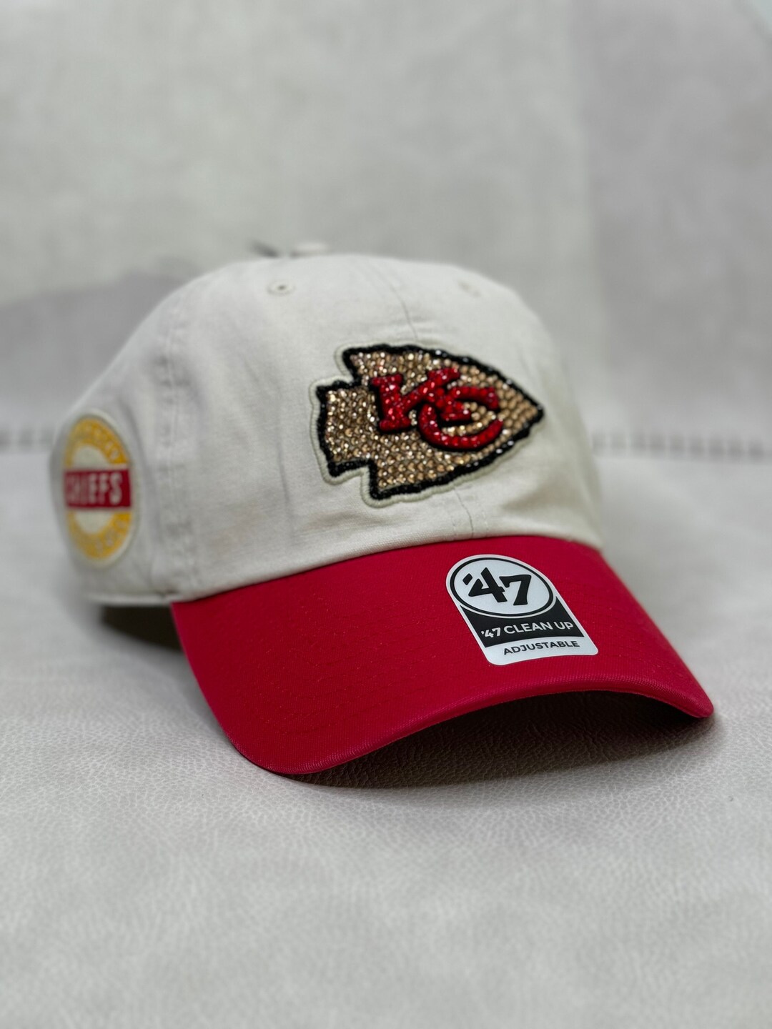 Ivory Kansas City Chiefs Bling Hat SHIPS SAME DAY - Etsy