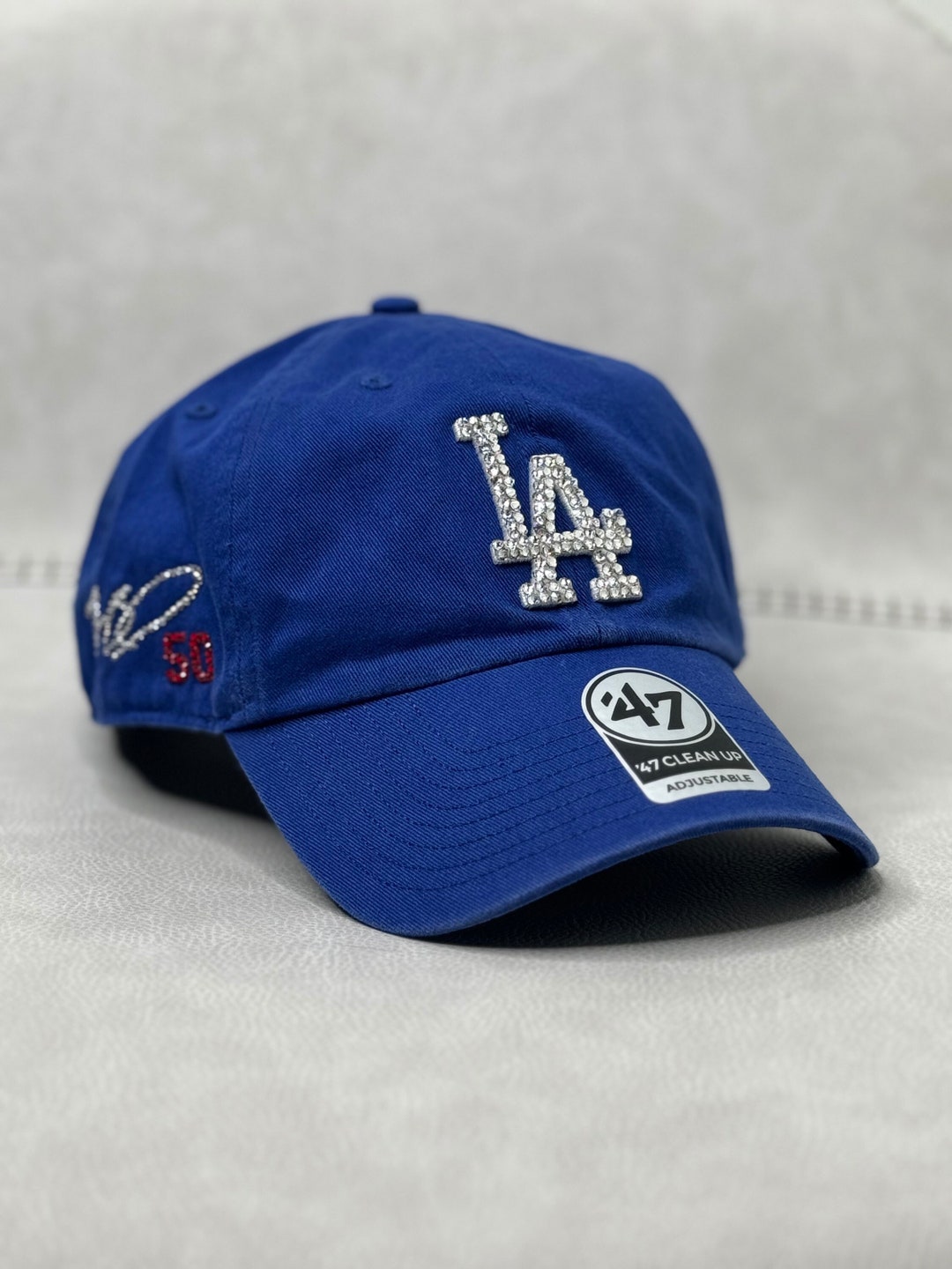 Royal Blue LA Los Angeles Diamond Hat | Player Signature |swarovski ...