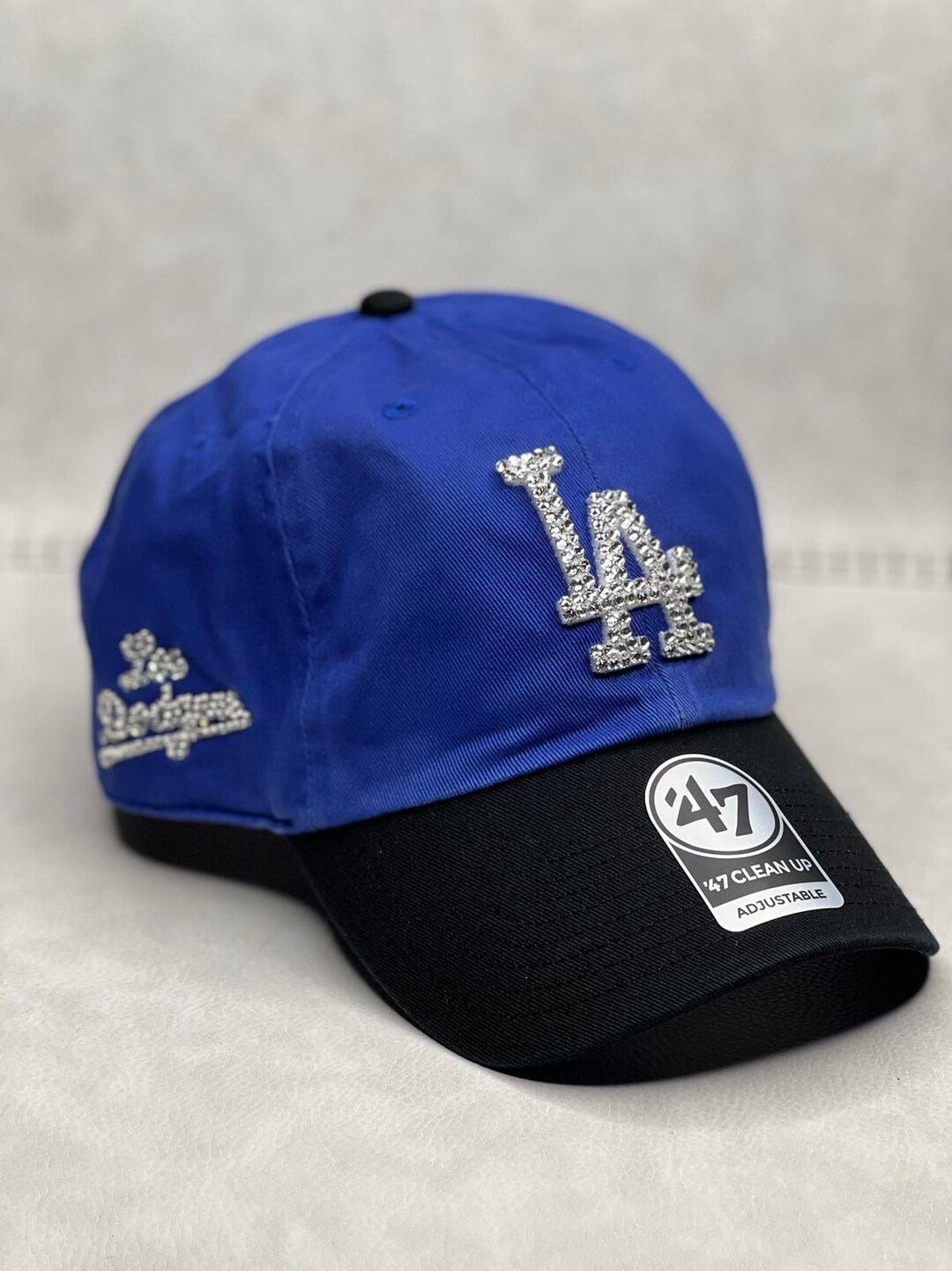 Blue & Black LA Dodgers Diamond Hat - Swarovski Crystals Sport Hat - Etsy
