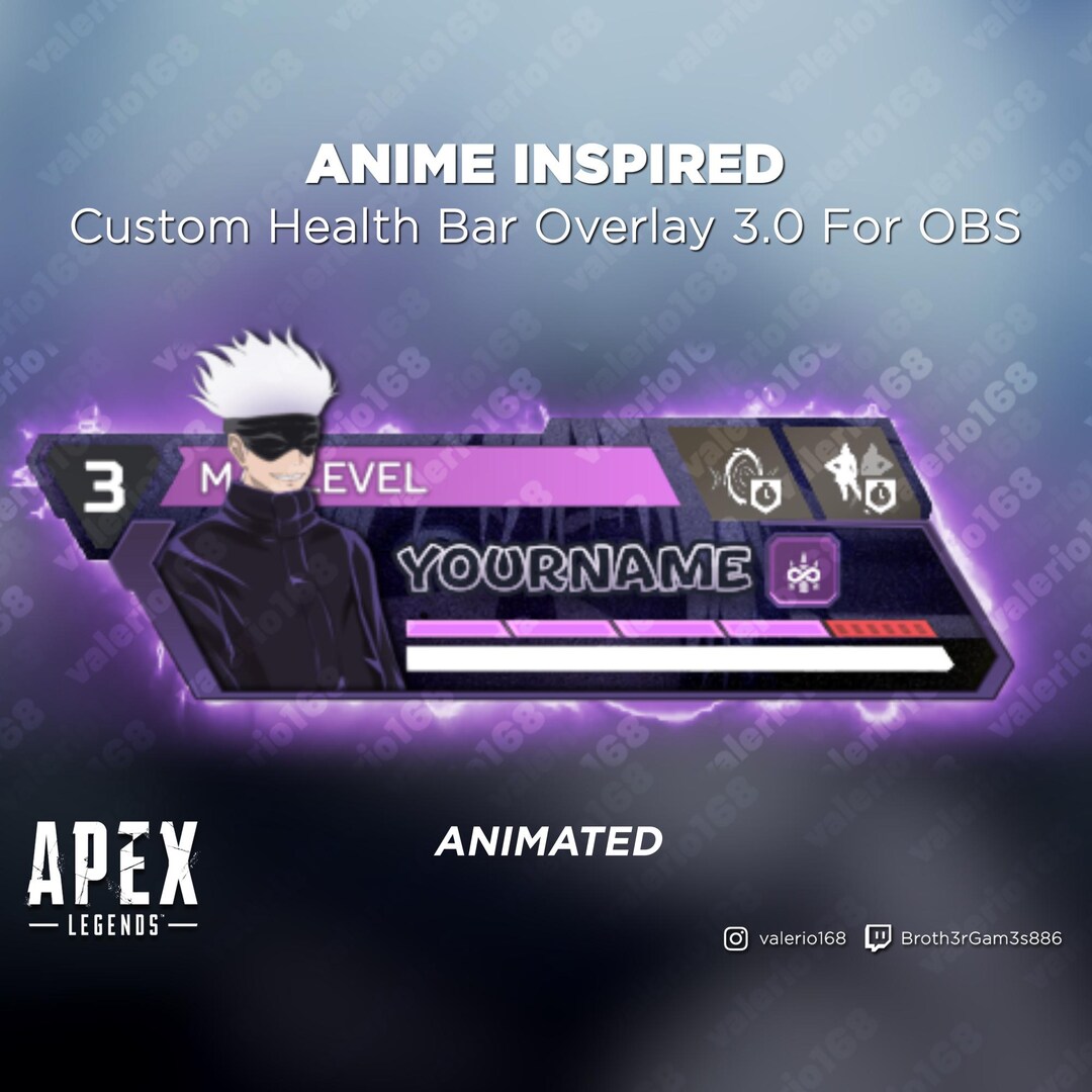 Anime Animated - Apex Legends Custom Health Bar 3.0 Overlay for ...
