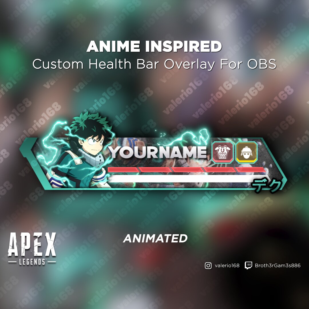 Anime Animated Apex Legends Custom Health Bar Overlay for Streaming on ...