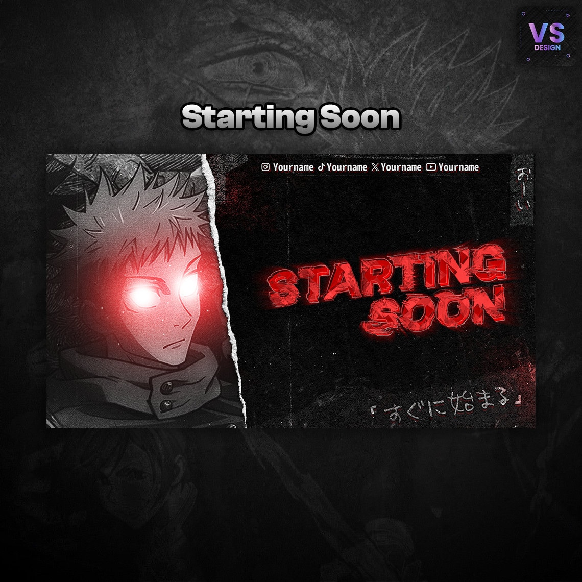 Animated Anime Streaming Pack Overlay | Screen, Webcam Frame ...