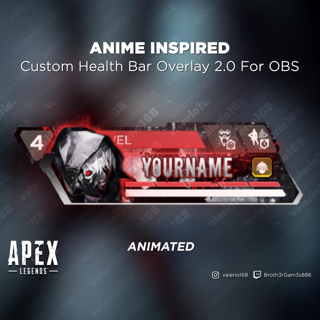 Anime Animated - Apex Legends Custom Health Bar 2.0 Overlay for ...