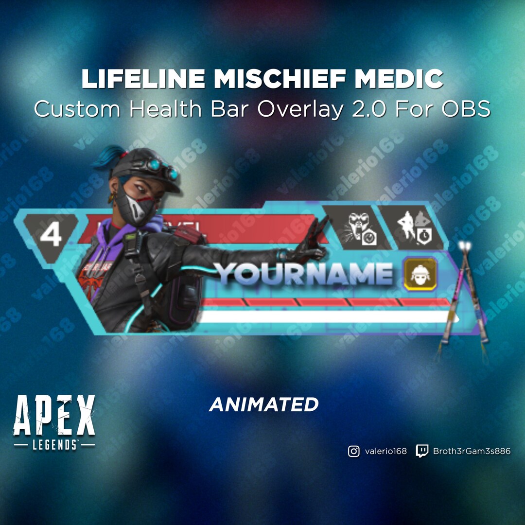 Lifeline Animated - Apex Legends Custom Health Bar 2.0 Overlay for ...
