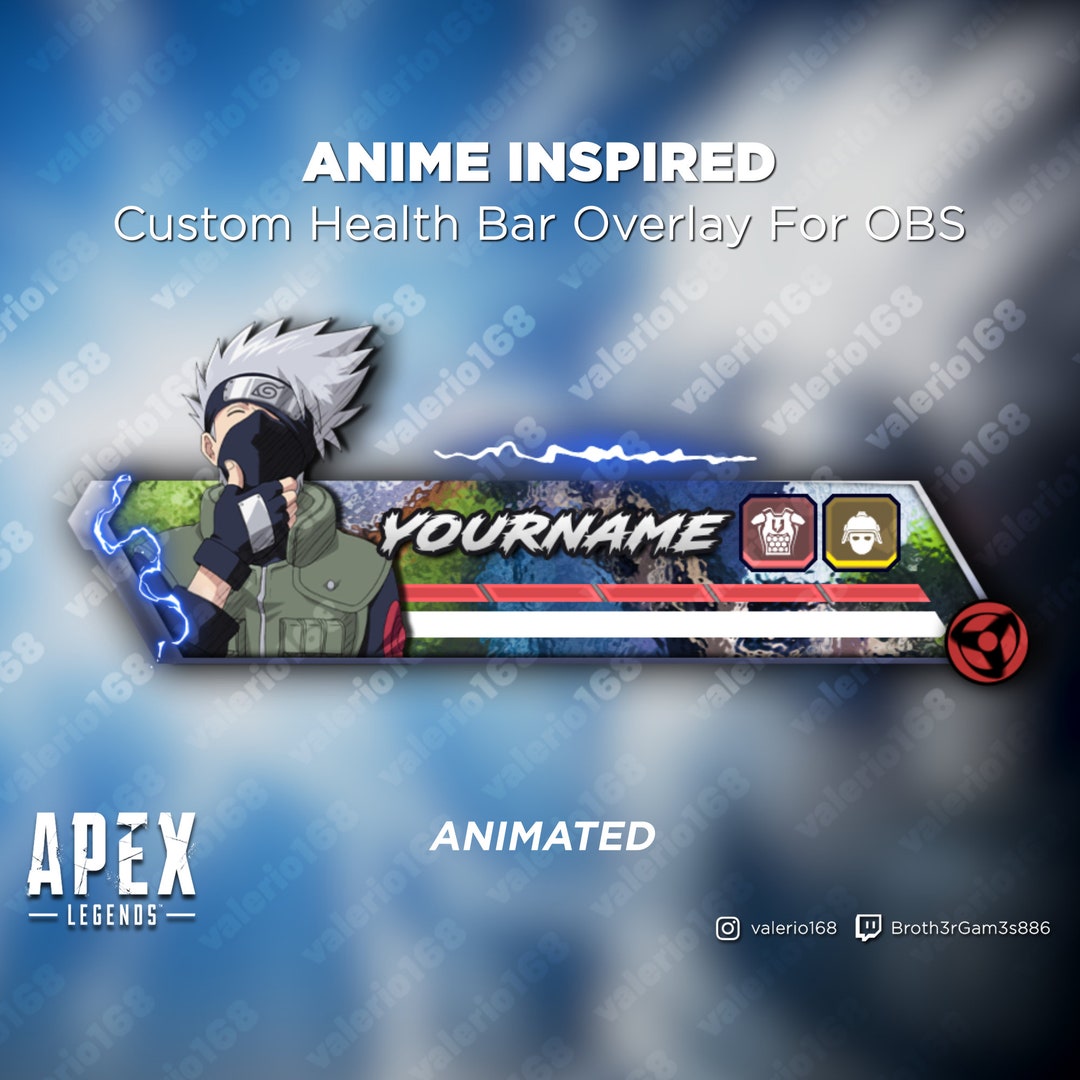 Anime Animated Apex Legends Custom Health Bar Overlay for Streaming on ...