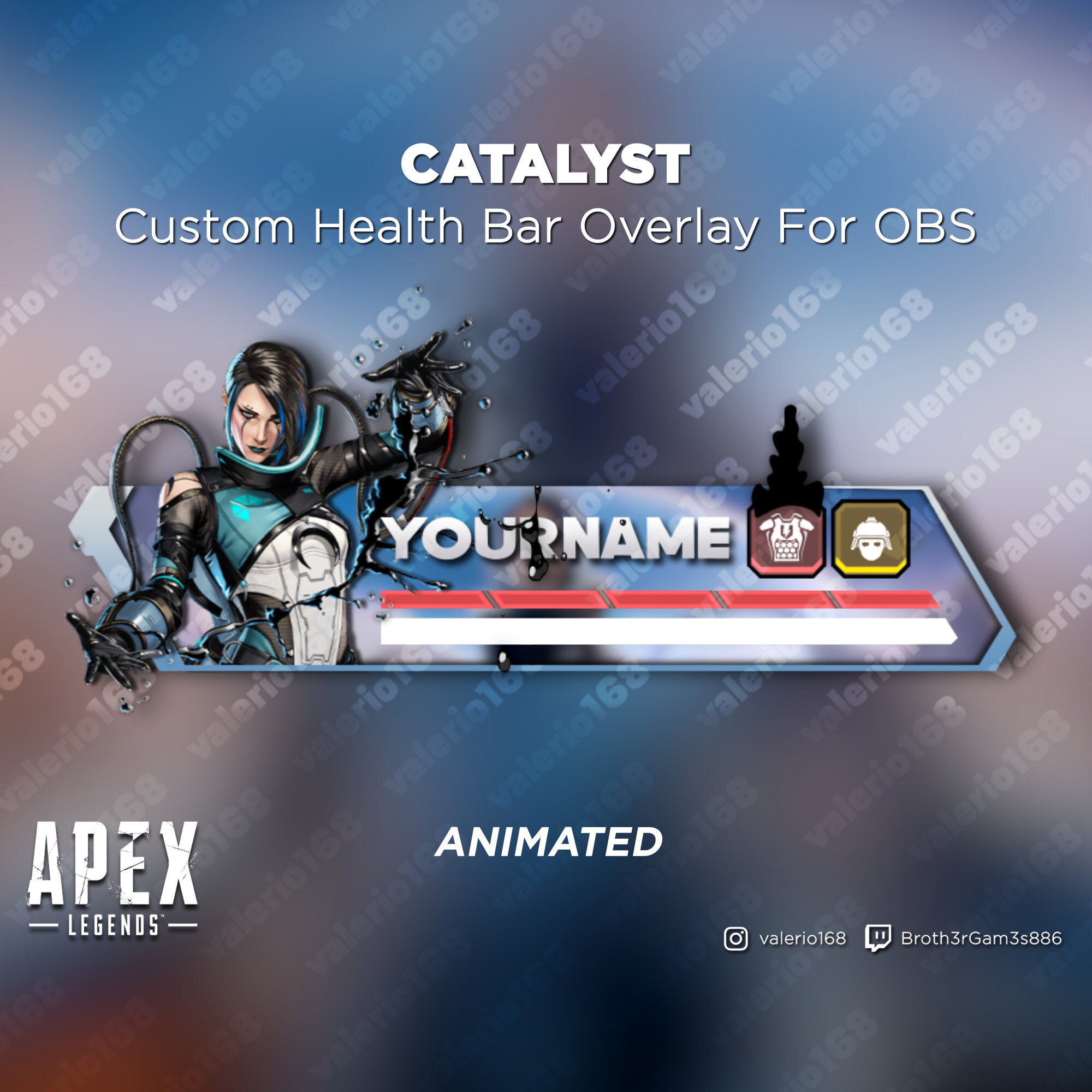 Catalyst Animated Apex Legends Custom Health Bar Overlay for - Etsy