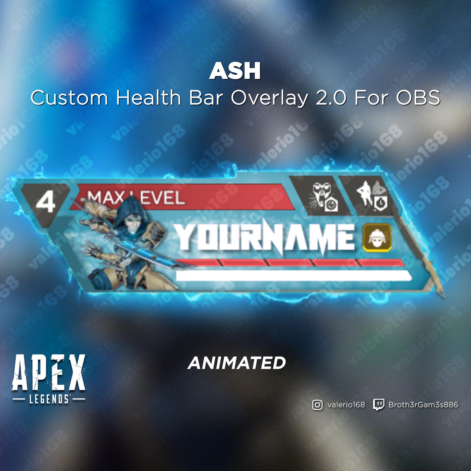 Ash Animated Apex Legends Custom Health Bar Overlay for Streaming on ...