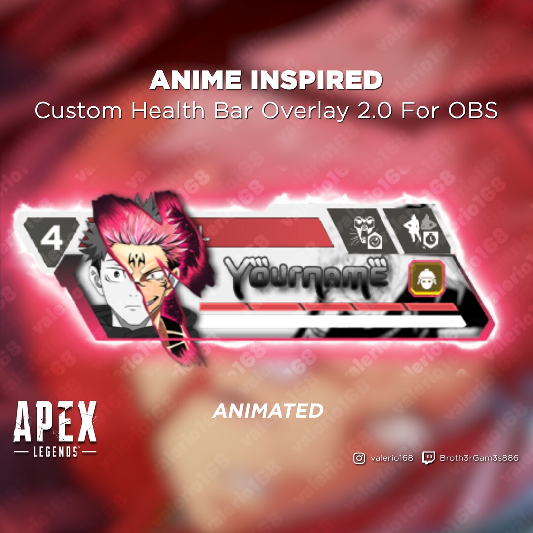 Anime Animated - Apex Legends Custom Health Bar 2.0 Overlay for ...
