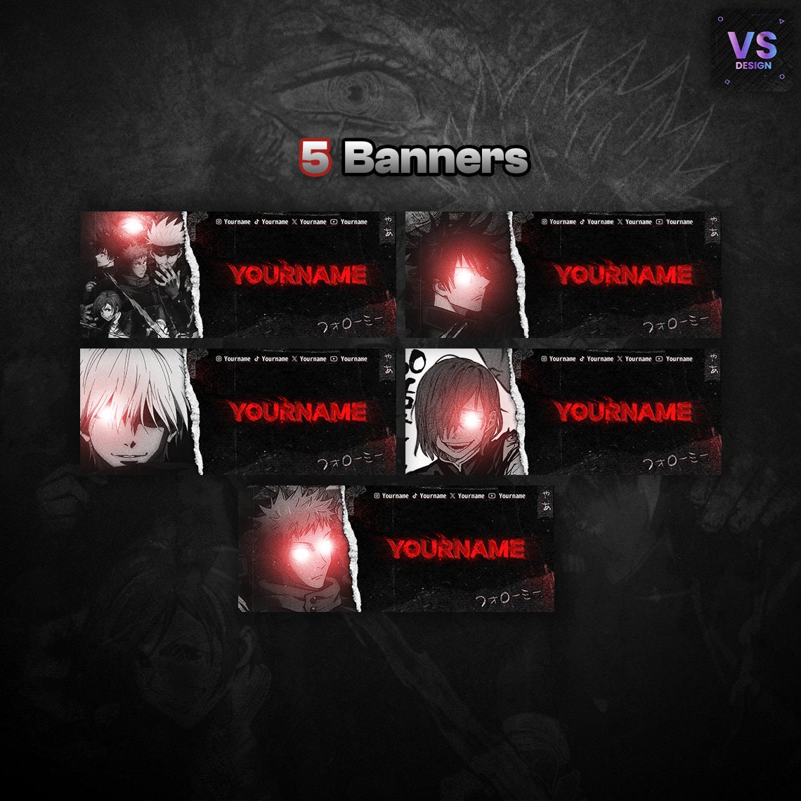 Animated Anime Streaming Pack Overlay Screen, Webcam Frame, Transition ...