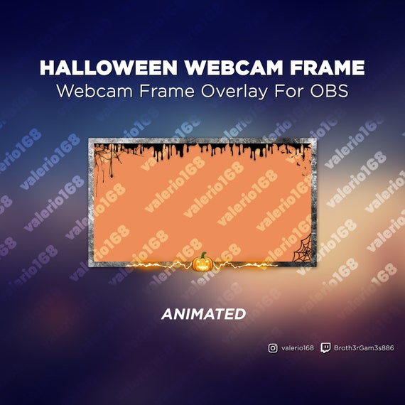 Animated Halloween Webcam Frame Overlay for OBS/SLOBS - Etsy Canada