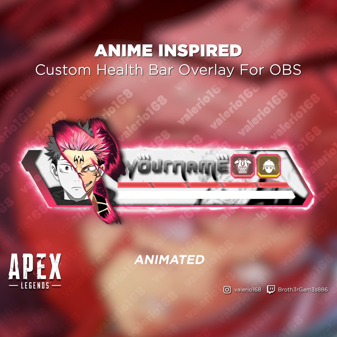 Anime Animated Apex Legends Custom Health Bar Overlay for Streaming on ...