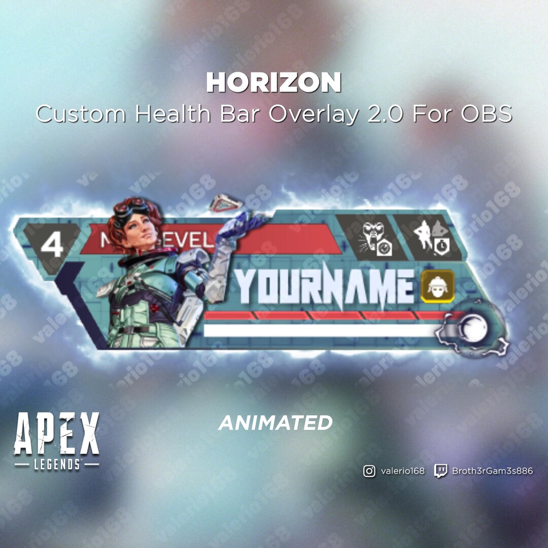 Horizon Animated - Apex Legends Custom Health Bar 2.0 Overlay for ...