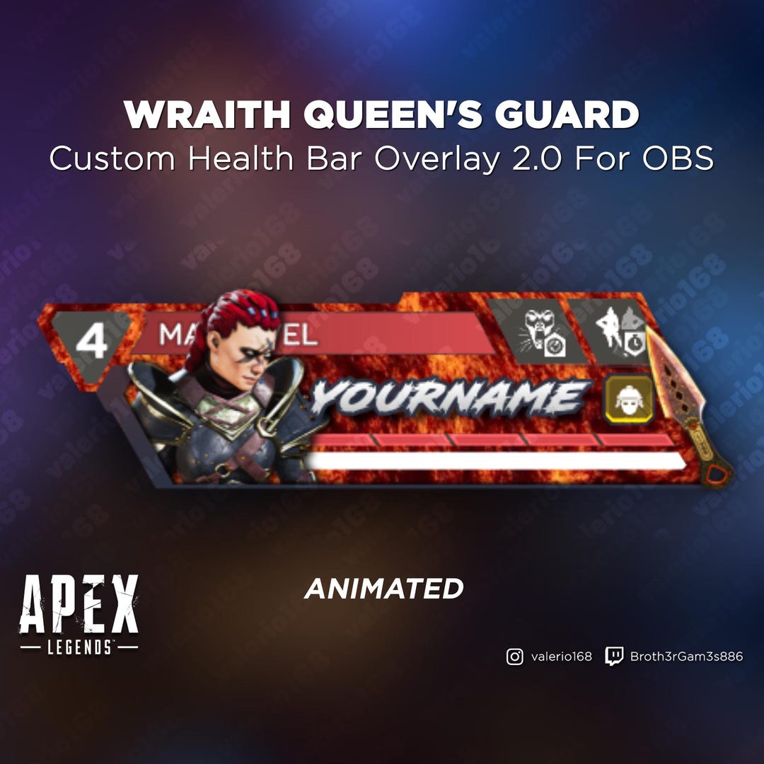 Wraith Queen's Guard Animated - Apex Legends Custom Health Bar 2.0 ...