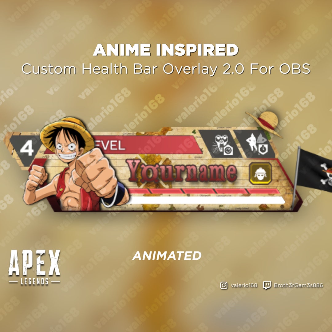 Anime Animated Apex Legends Custom Health Bar 2.0 Overlay for Streaming ...