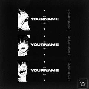 Animated Anime Mad Girl Streaming Pack Overlay | Screen, Webcam Frame ...