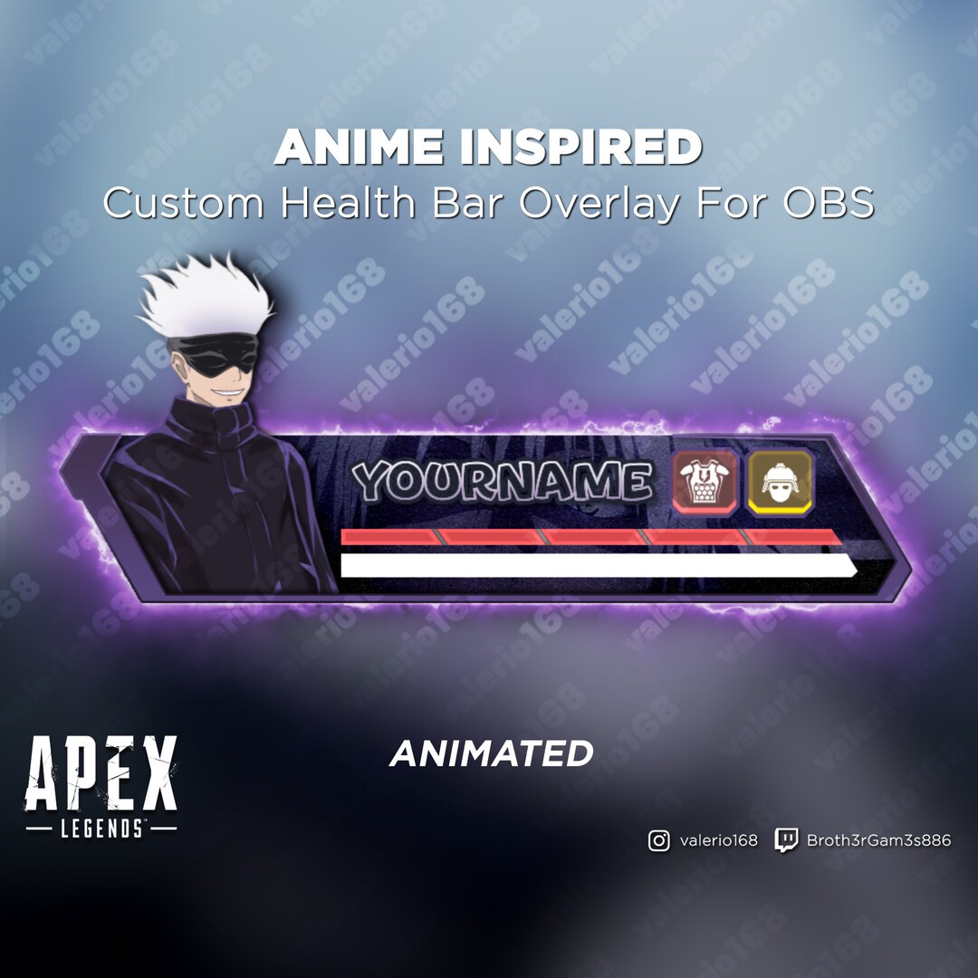 Anime Animated Apex Legends Custom Health Bar Overlay for Streaming on ...