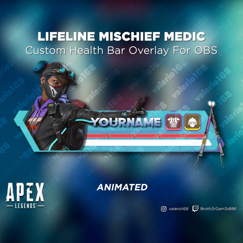 Lifeline Animated Apex Legends Custom Health Bar Overlay for Streaming ...