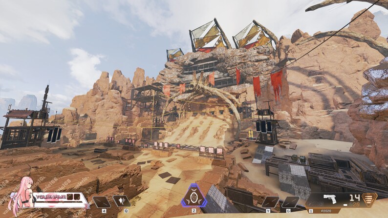 Anime Girl Animated Apex Legends Custom Health Bar Overlay - Etsy