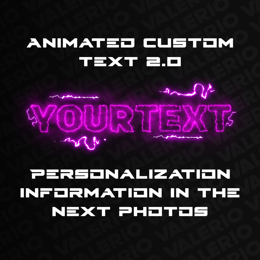Animated Custom Text Overlay for OBS, SLOBS | Twitch | Youtube - Etsy