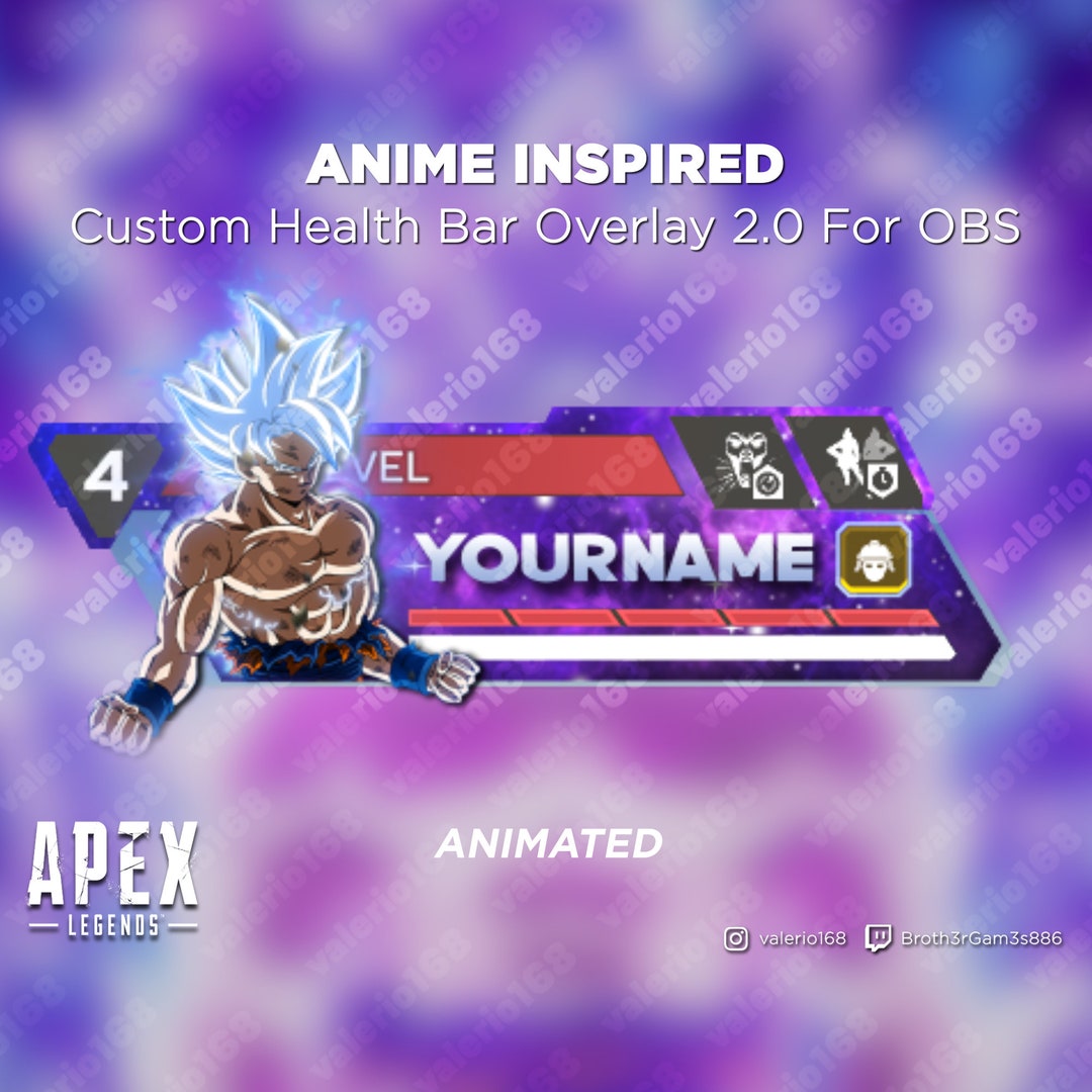 Anime Animated - Apex Legends Custom Health Bar 2.0 Overlay for ...