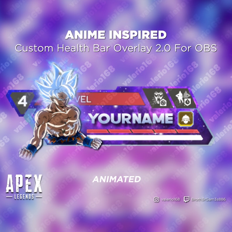 Anime Animated - Apex Legends Custom Health Bar 2.0 Overlay for ...