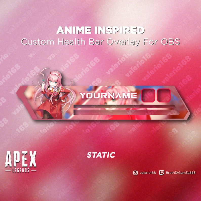 Anime Girl Static Apex Legends Custom Health Bar Overlay for - Etsy Canada