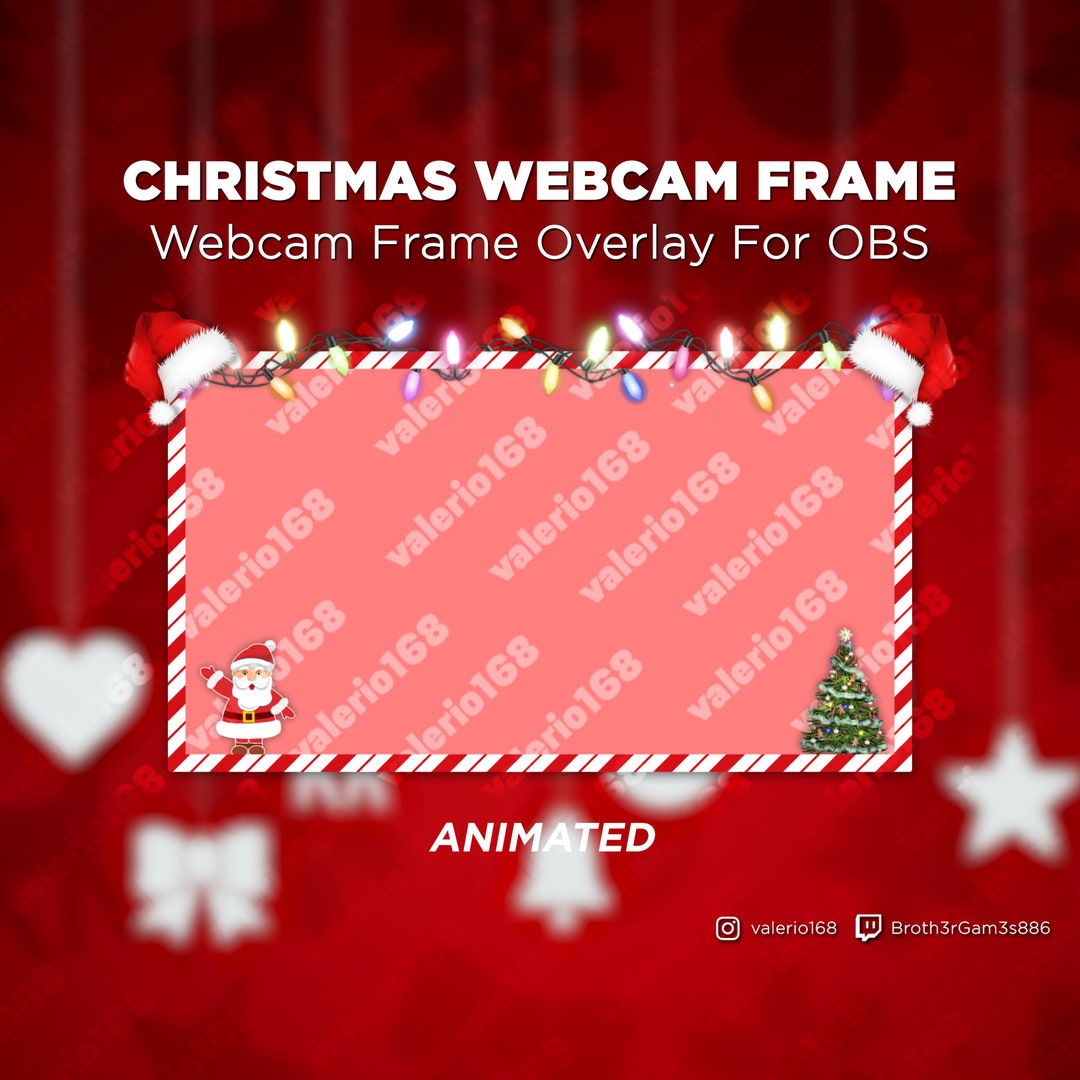 Animated Christmas Webcam Frame Overlay for OBS/SLOBS - Etsy