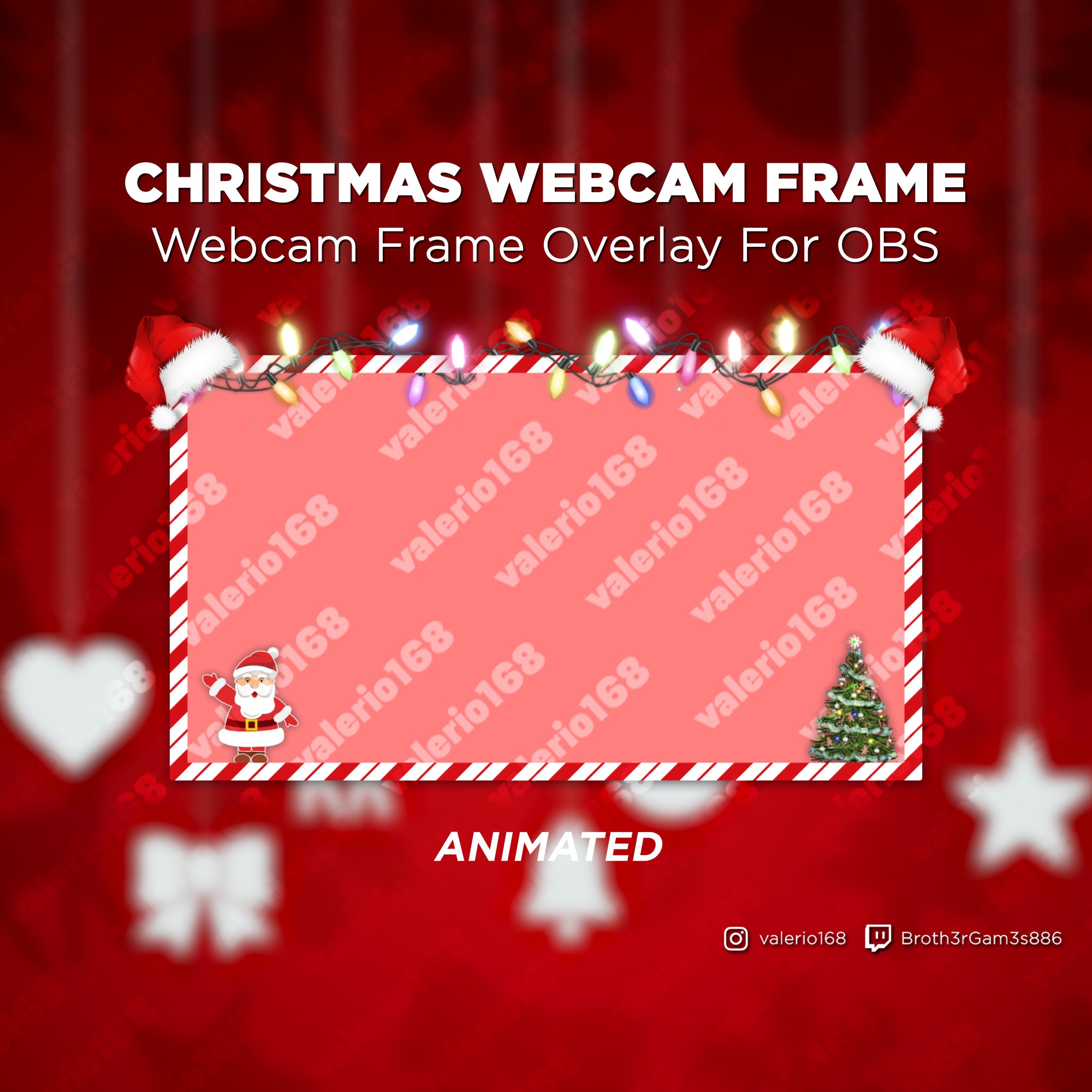 Animated Christmas Webcam Frame Overlay for OBS/SLOBS - Etsy