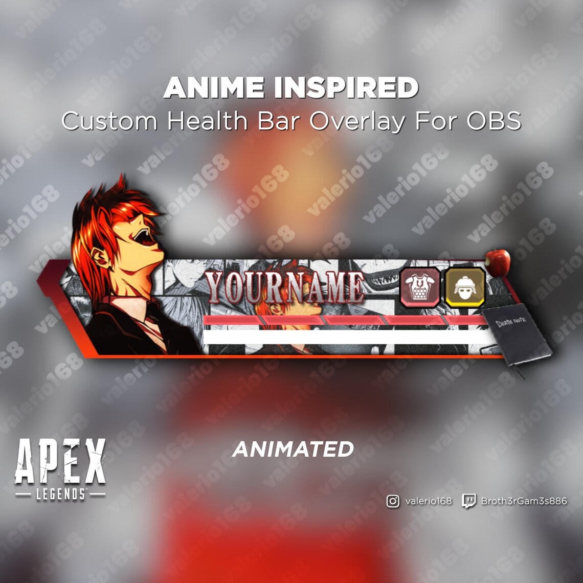 Anime Animated Apex Legends Custom Health Bar Overlay for - Etsy