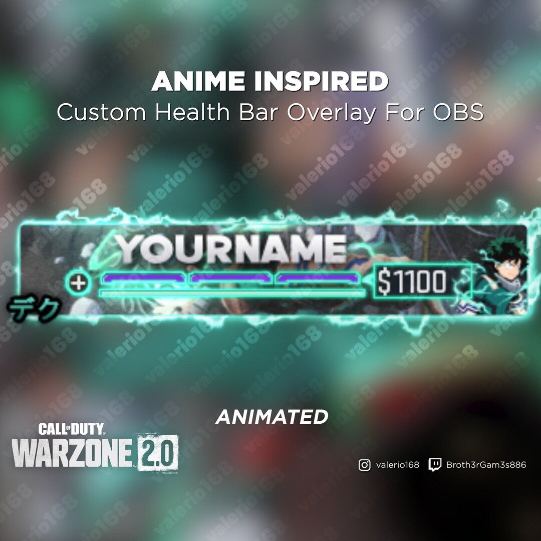 Anime Animated - Warzone 2.0 Custom Health Bar Overlay for Streaming on ...