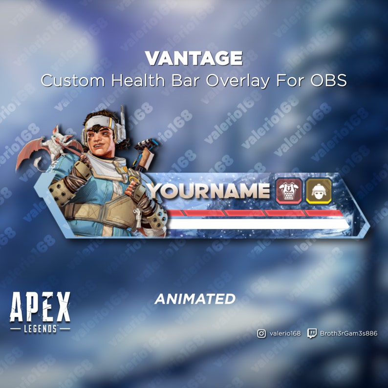 Vantage Animated Apex Legends Custom Health Bar Overlay for - Etsy