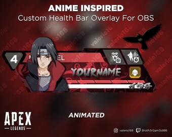 Anime Animated Apex Legends Custom Health Bar 2.0 Overlay for Streaming ...