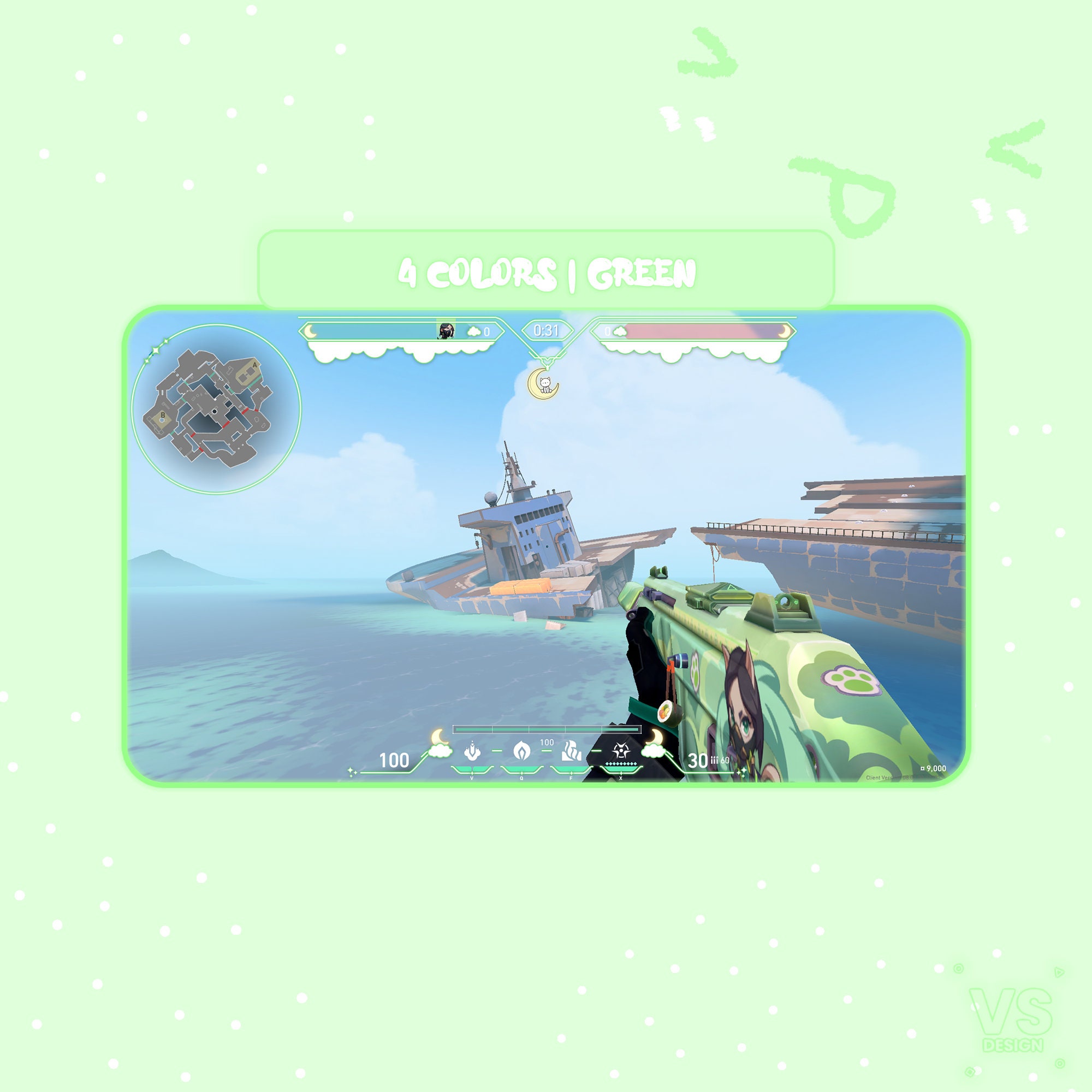 Valorant HUD Overlay Cloudy Night for Streaming on Twitch, Youtube and ...