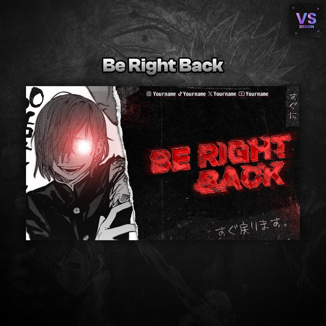 Animated Anime Streaming Pack Overlay Screen, Webcam Frame, Transition ...