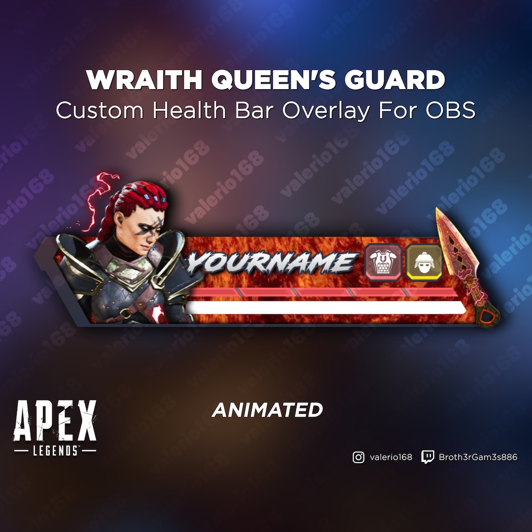 Wraith Queen's Guard Animated Apex Legends Custom Health - Etsy