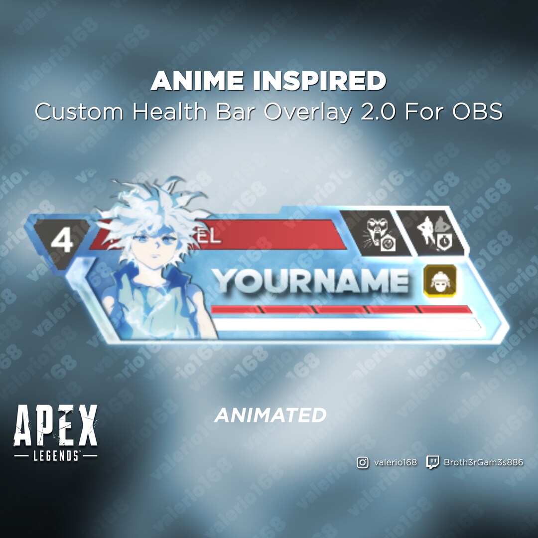 Anime Animated - Apex Legends Custom Health Bar 2.0 Overlay for ...