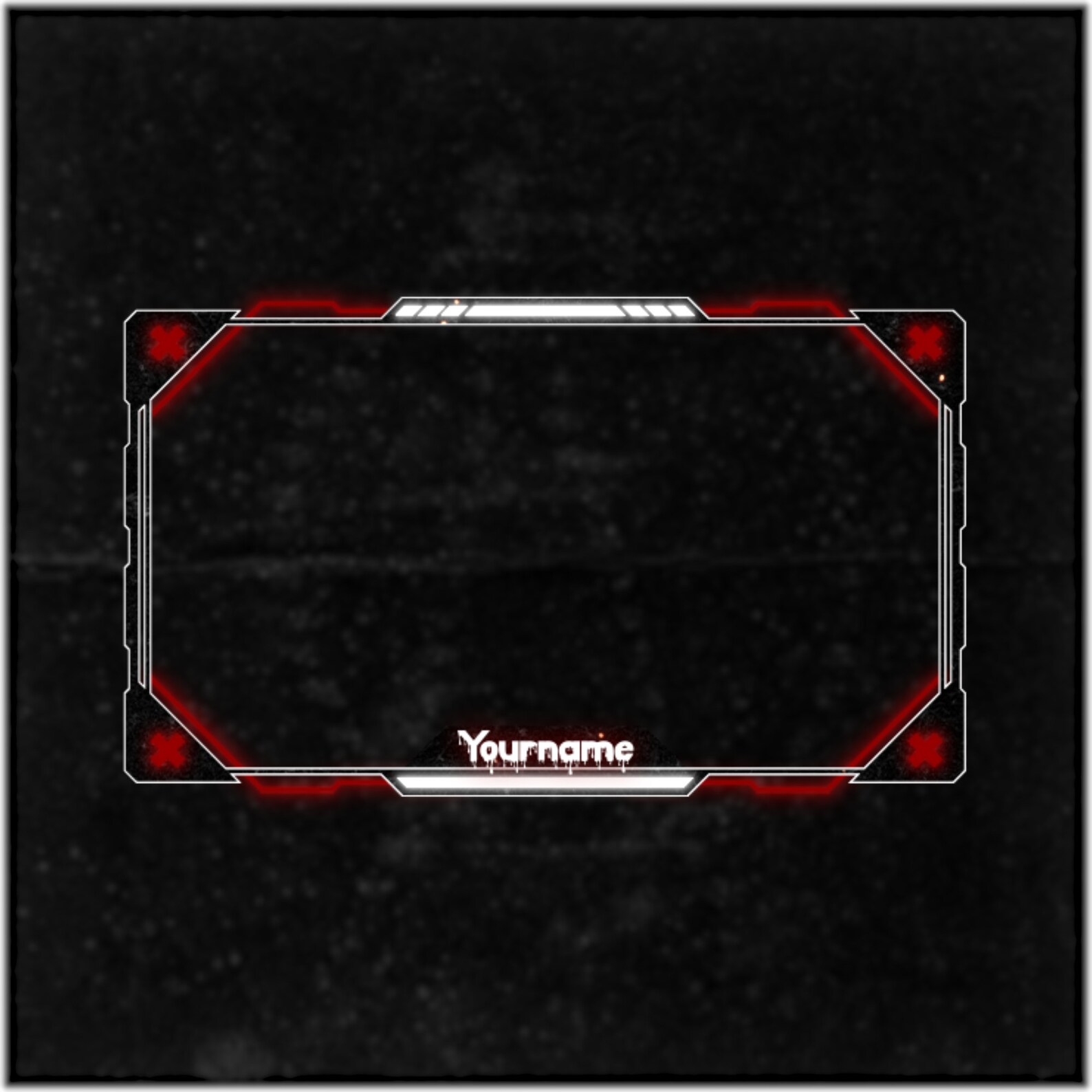 Animated Anime Dark Stream Pack Overlay Screen, Webcam Frame ...