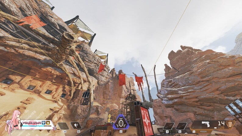 Anime Girl Animated Apex Legends Custom Health Bar Overlay - Etsy