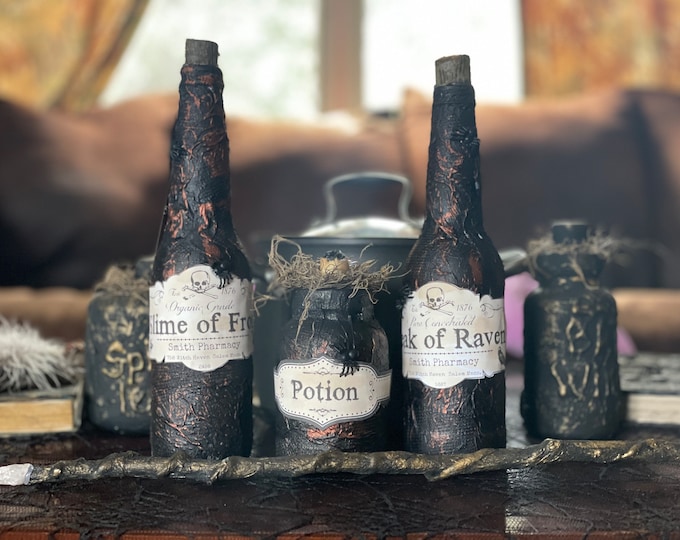 Halloween Potion Bottle Set - Etsy