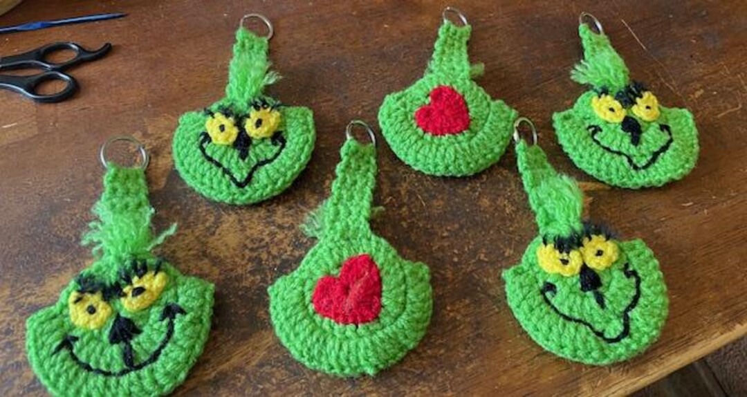 Grinchy Crochet Keychain Pdf - Etsy