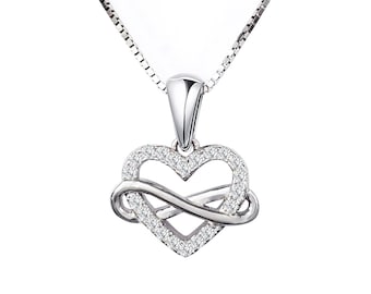 Gold Infinity Heart Necklace - Etsy