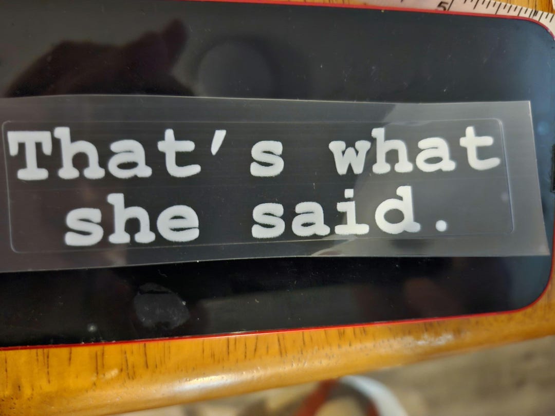 That's What She Said, Sticker - Etsy